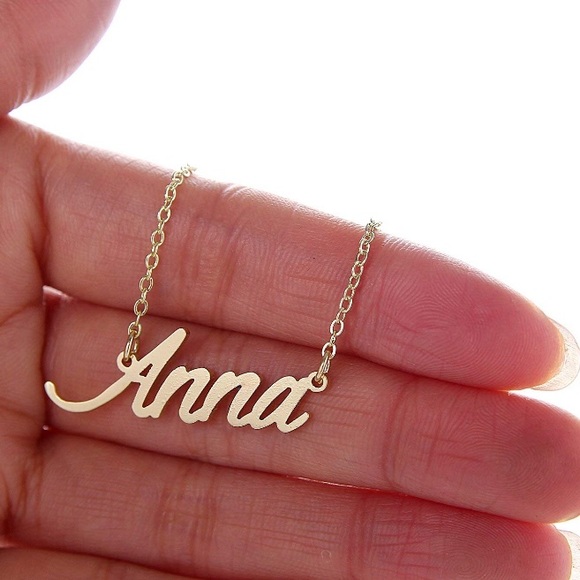 Jewelry | Anna Gold Sweetheart Name Necklace Nwt | Poshmark